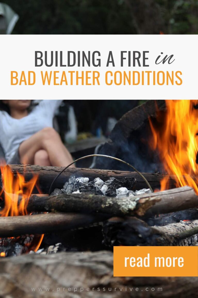 Building a Fire in Bad Weather Conditions - Survival Prepper